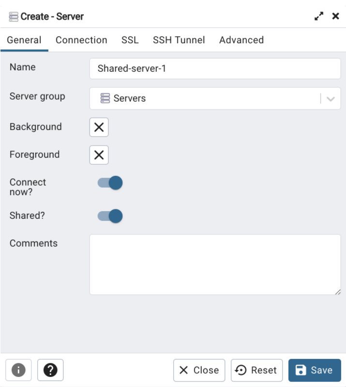 Shared Servers in pgAdmin 4